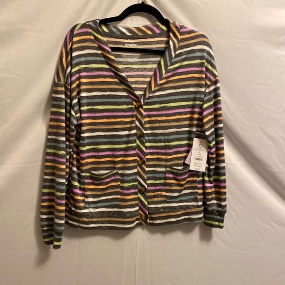 Joyspun | Sweaters | Joyspun Striped Cardigan Button Up With Front ...